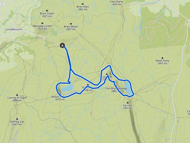 Llyn y Fan Fach to Llyn y Fan Fawr loop — Bannau Brycheiniog / Brecon ...